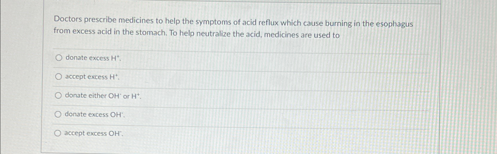 Solved Doctors prescribe medicines to help the symptoms of | Chegg.com