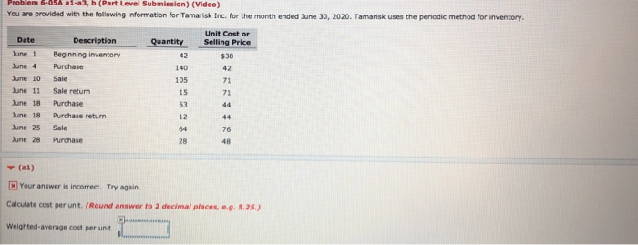 Solved Problem 6-OSA 3-a3, (Part Level Submission) (Video) | Chegg.com