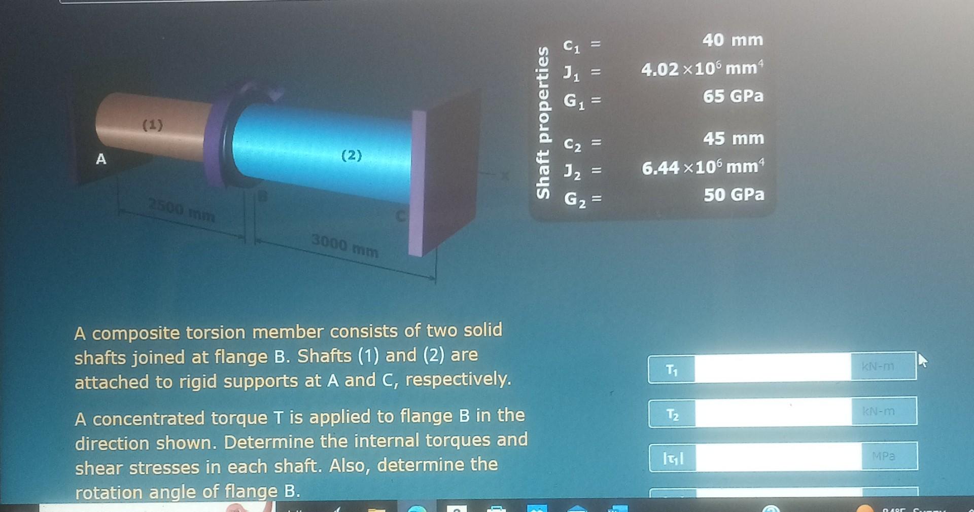 Solved A composite torsion member consists of two solid | Chegg.com
