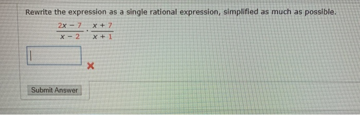 Solved Rewrite the expression as a single rational | Chegg.com