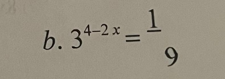 Solved Solve the equation. 34-2x=1 | Chegg.com