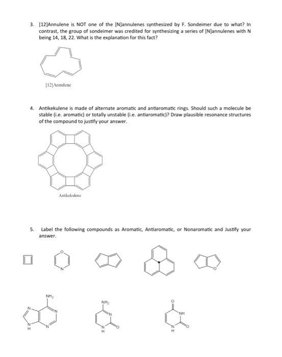 Solved 3. [12]Annulene is NOT one of the [N]annulenes | Chegg.com