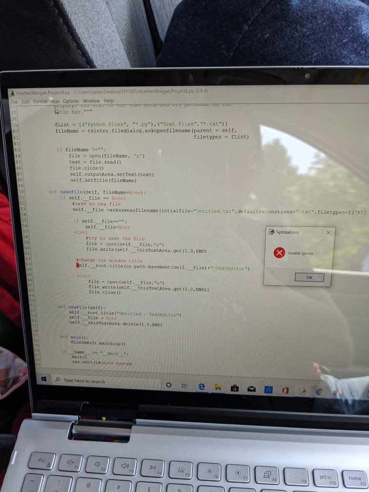 Solved Keep getting a syntax error, not sure why. """Write | Chegg.com