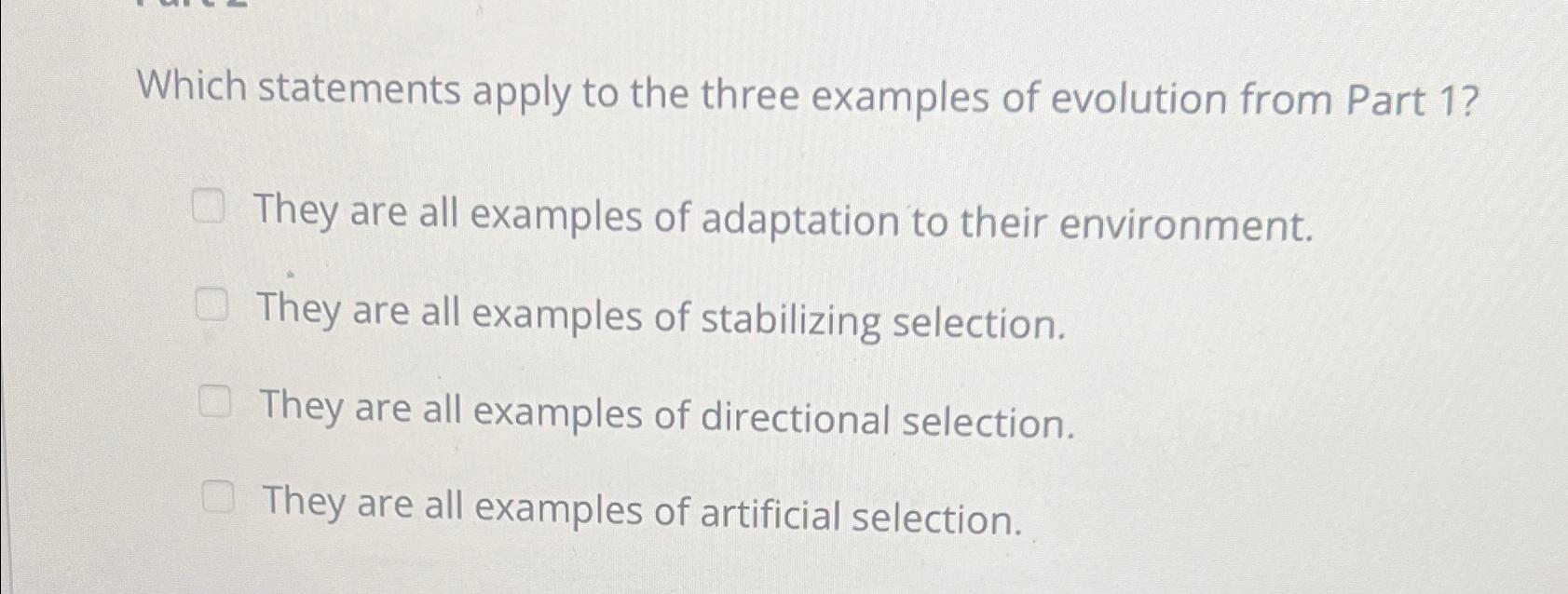 Solved Which statements apply to the three examples of | Chegg.com