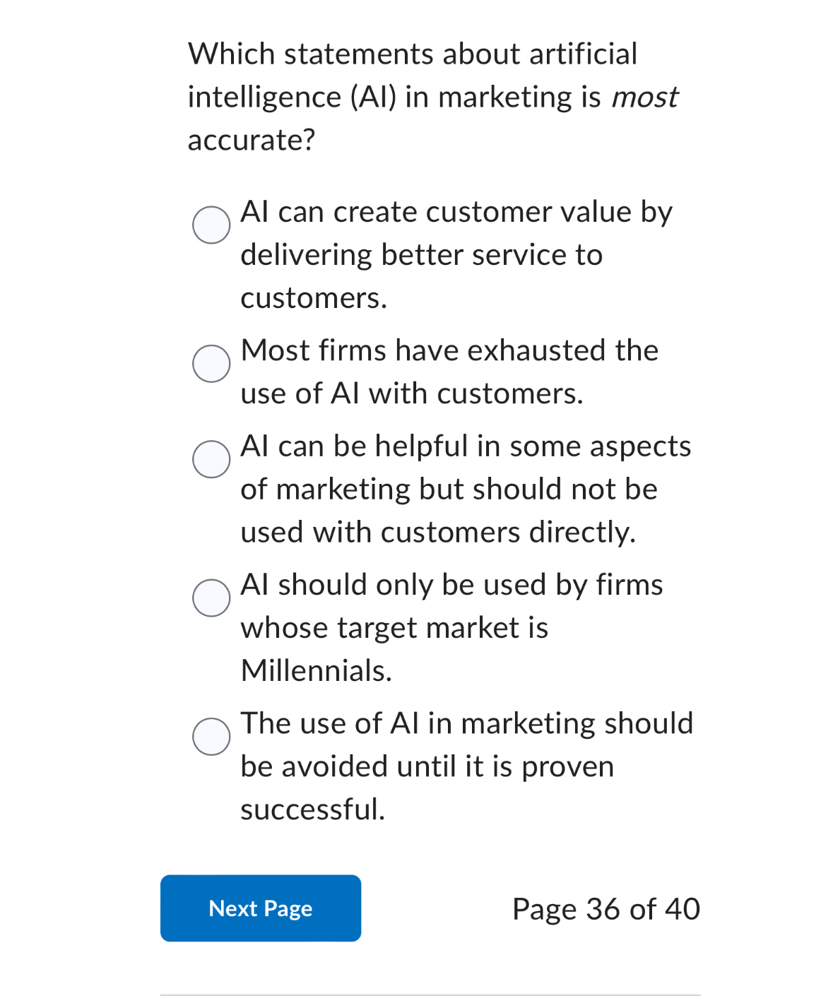 Solved Which statements about artificial intelligence (AI) | Chegg.com
