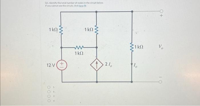 Solved Q1 identity the total number of nodes in the circuit | Chegg.com