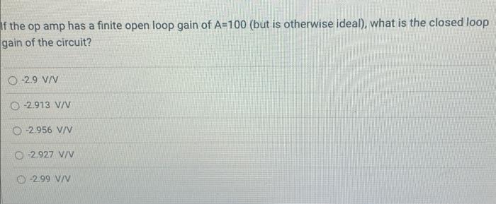 Solved Given the ideal op amp in the inverting configuration | Chegg.com
