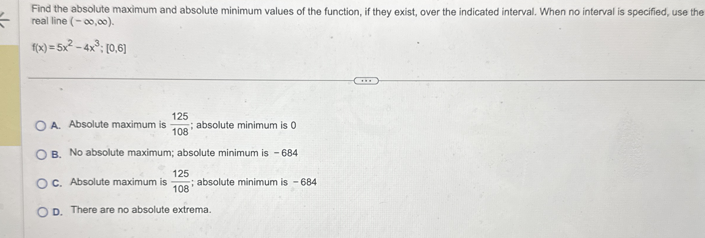 Solved Find the absolute maximum and absolute minimum values | Chegg.com