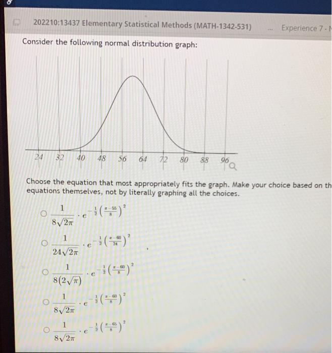 Solved 202210:13437 Elementary Statistical Methods | Chegg.com