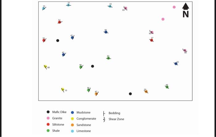 Solved The map above shows the observations made by a | Chegg.com