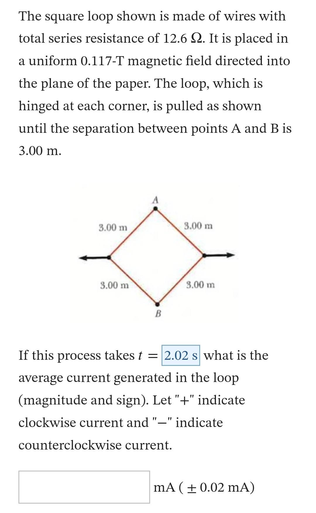 Solved The square loop shown is made of wires with total | Chegg.com