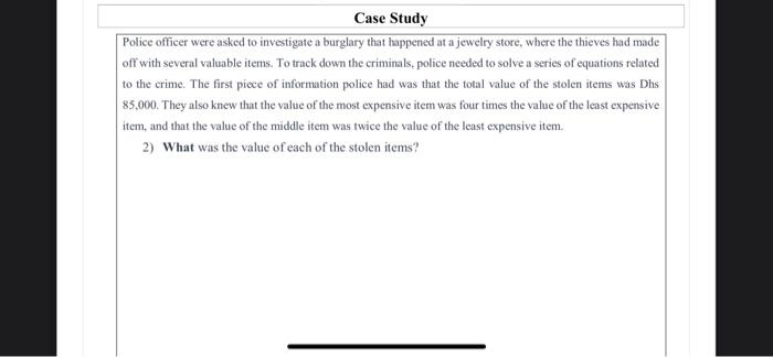 Solved Case Study 1: Calculating the capacity of a Police | Chegg.com