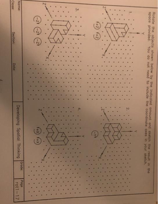 Solved Rotate the objects shown below by the indicated | Chegg.com