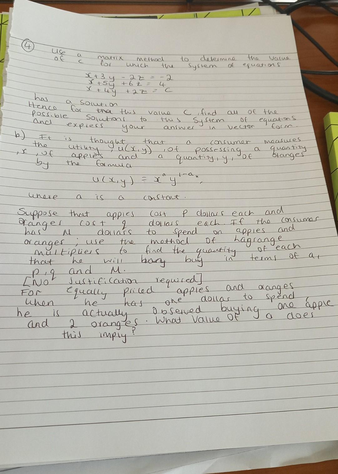 Solved Ise a matrix method to determine the value of for | Chegg.com