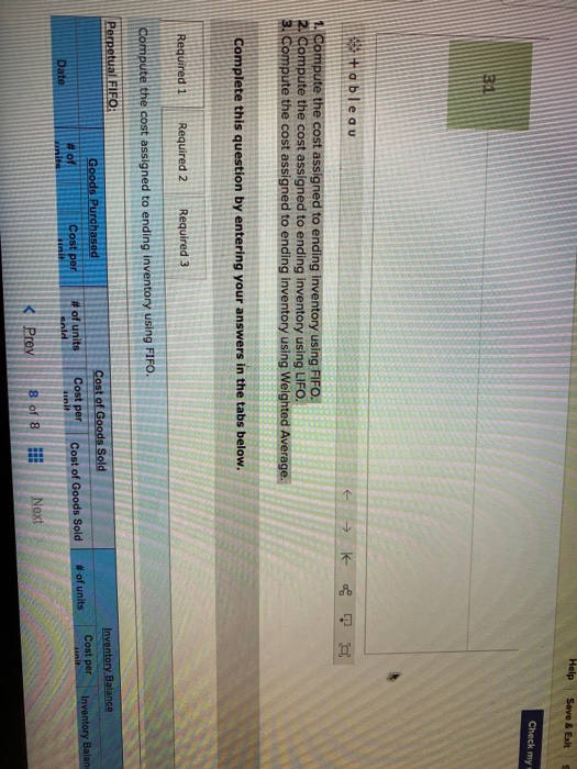 Solved Help Save & Exit Submit Check my work Tableau DA 5-2: | Chegg.com