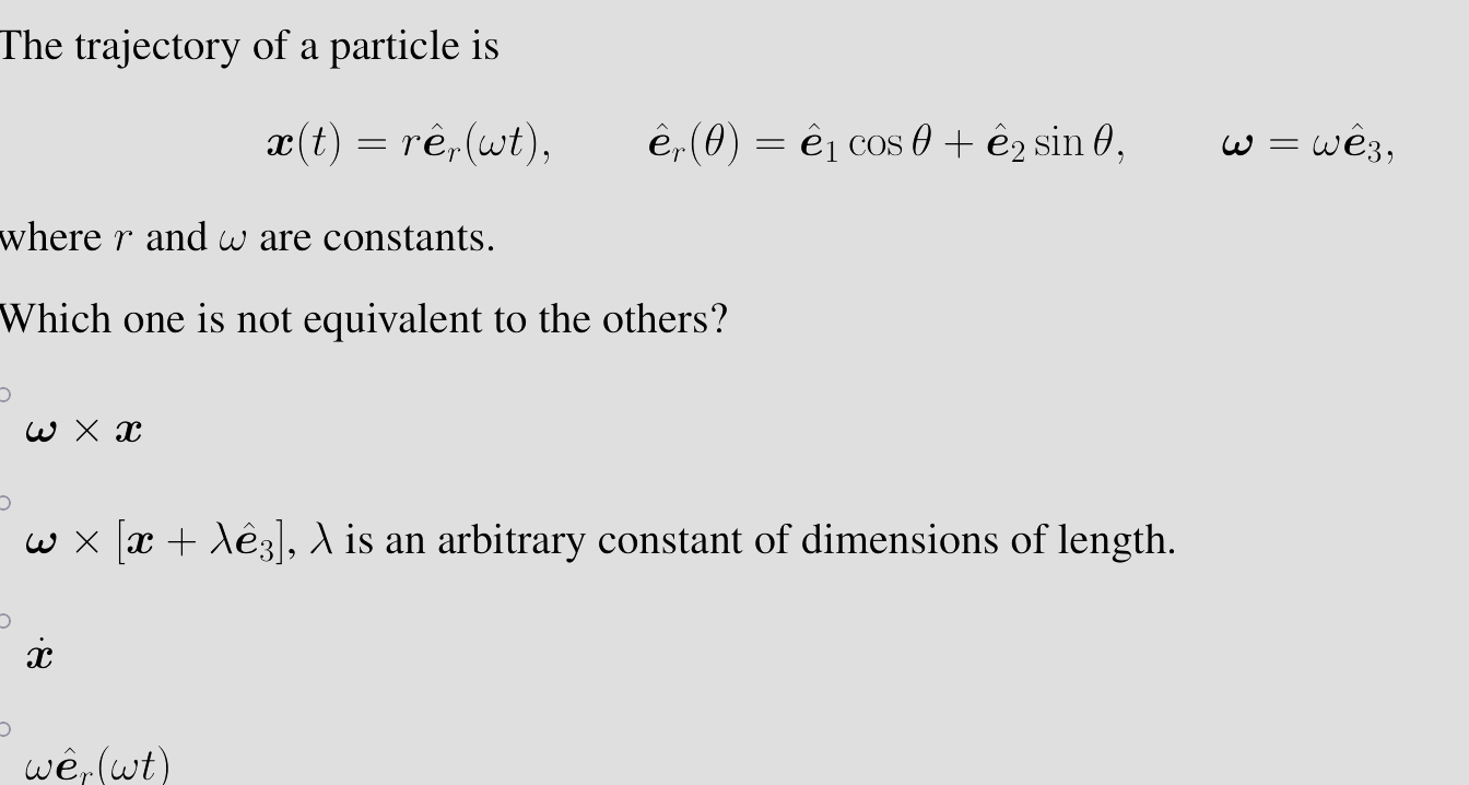 Solved The trajectory of a particle | Chegg.com