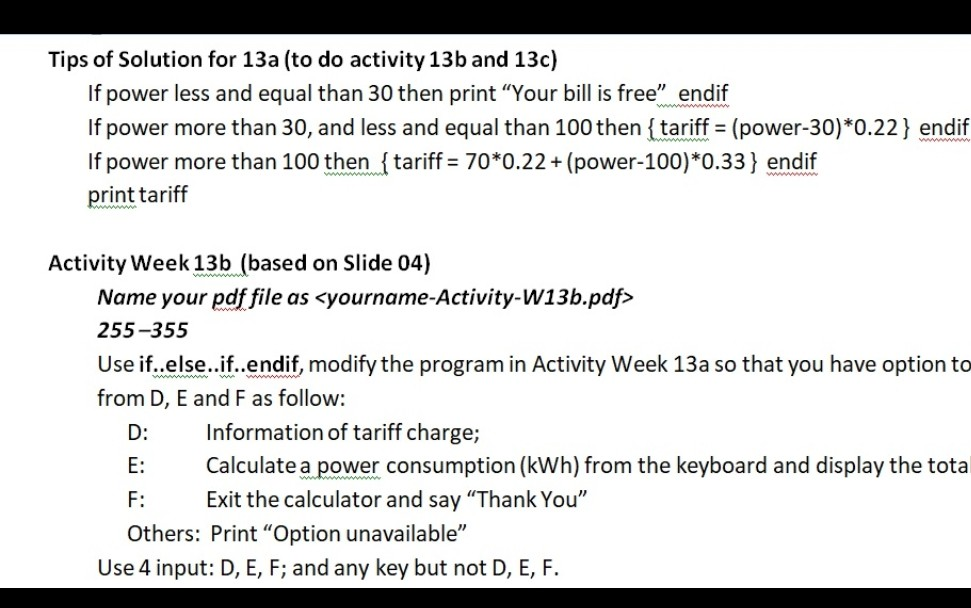 Solved Tips of Solution for 13a (to do activity 13b and 13c) | Chegg.com
