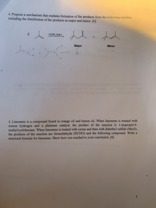 Solved 4. Propose a mechanism that explains formation of the | Chegg.com