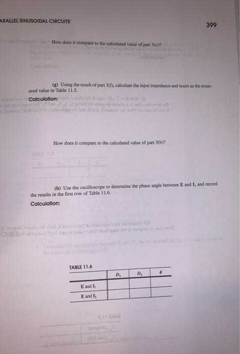 Solved Part 3 R L C Series Parallel Network A Construct 