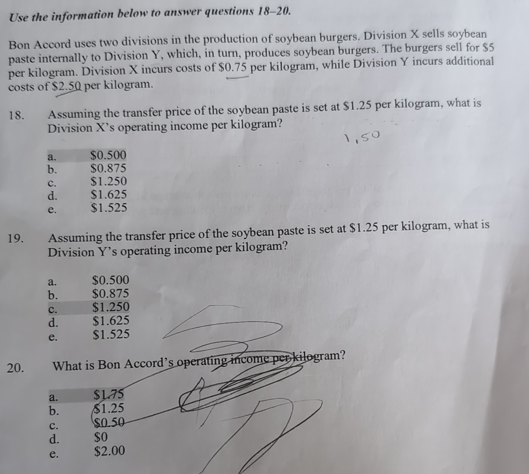 Solved Use the information below to answer questions | Chegg.com