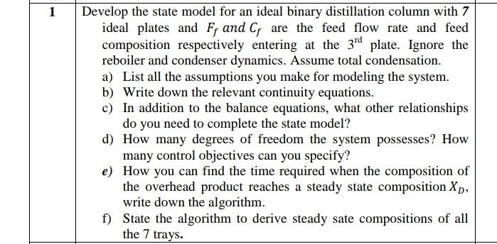 Solved Develop the state model for an ideal binary | Chegg.com