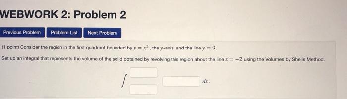 Solved WEBWORK 2: Problem 1 Previous Problem Problem List | Chegg.com