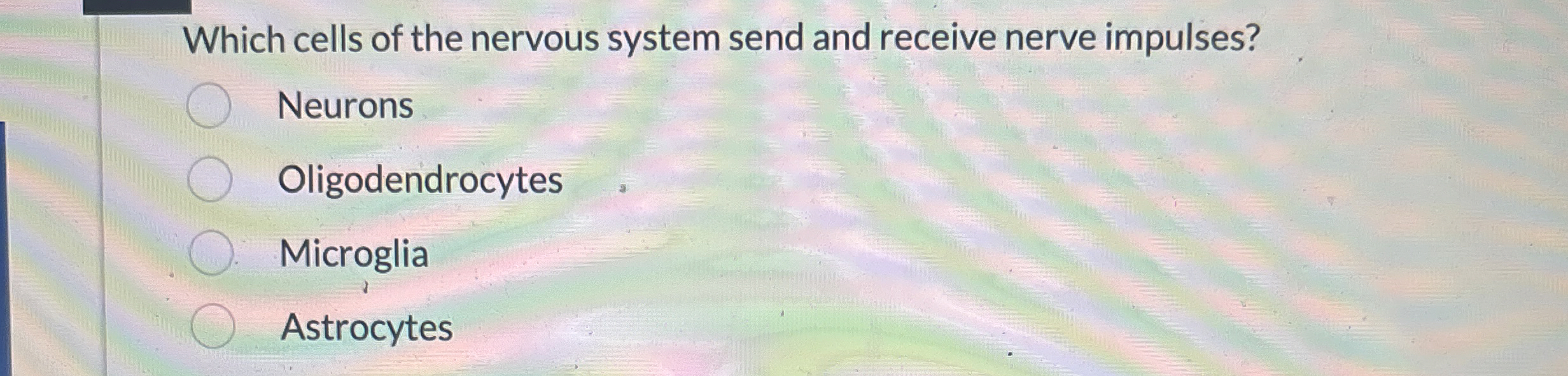 Solved Which cells of the nervous system send and receive | Chegg.com