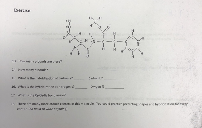 Solved Exercise HH Η ο CHH HH CN - CH NC H H H SC: HH !! 13. | Chegg.com