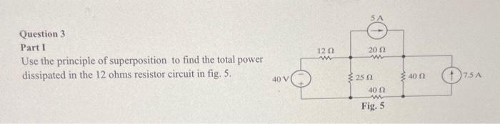 Solved Question 3 Part I Use the principle of superposition | Chegg.com