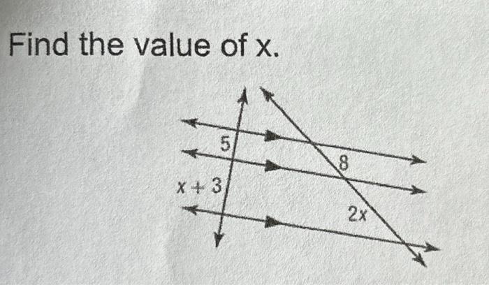 Solved Find the value of x. | Chegg.com