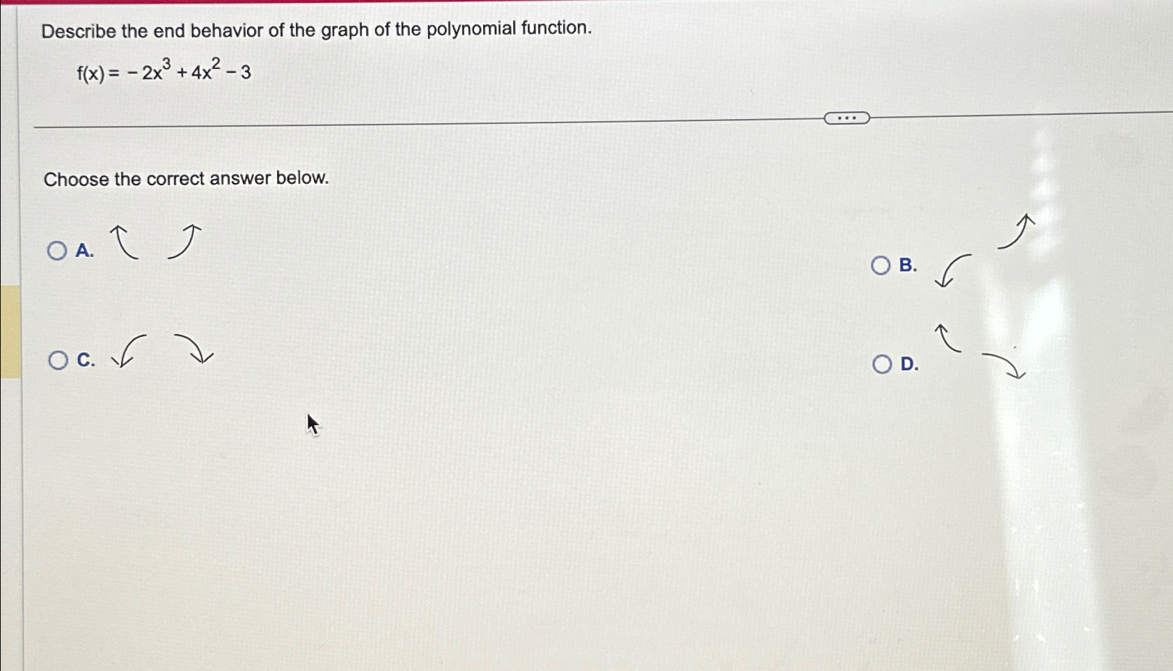 Solved Describe The End Behavior Of The Graph Of The