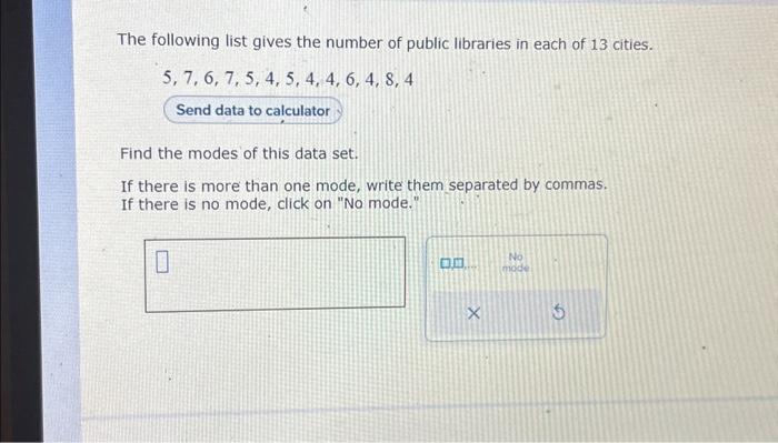 Solved The following list gives the number of public | Chegg.com