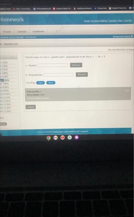 Solved a. Prealiel': 1. Trepenticular? Ciet hripl | Chegg.com