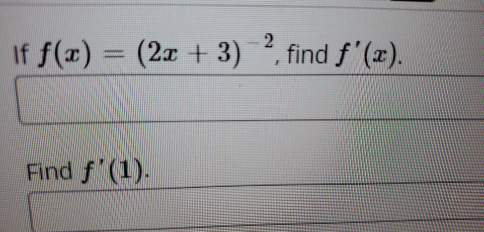 Solved 42 + 7 if f(x) find 2x + 2 f'(x) = f'(2) = If f(x) | Chegg.com
