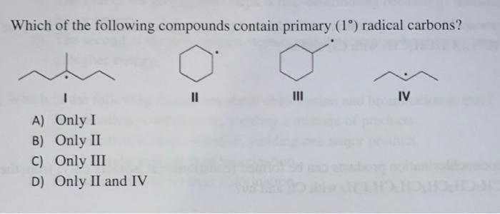 Solved Which of the following compounds contain primary (1∘) | Chegg.com
