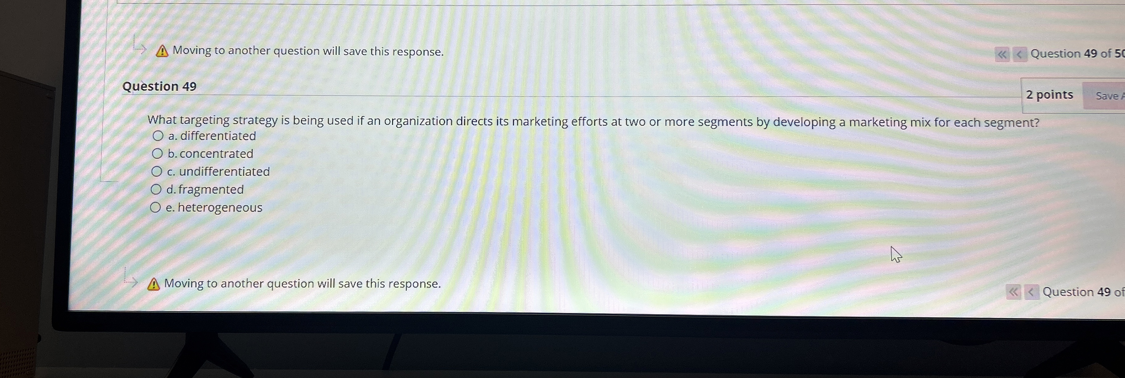 Solved Question 49What targeting strategy is being used if | Chegg.com