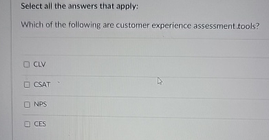 Solved Select all the answers that apply:Which of the | Chegg.com