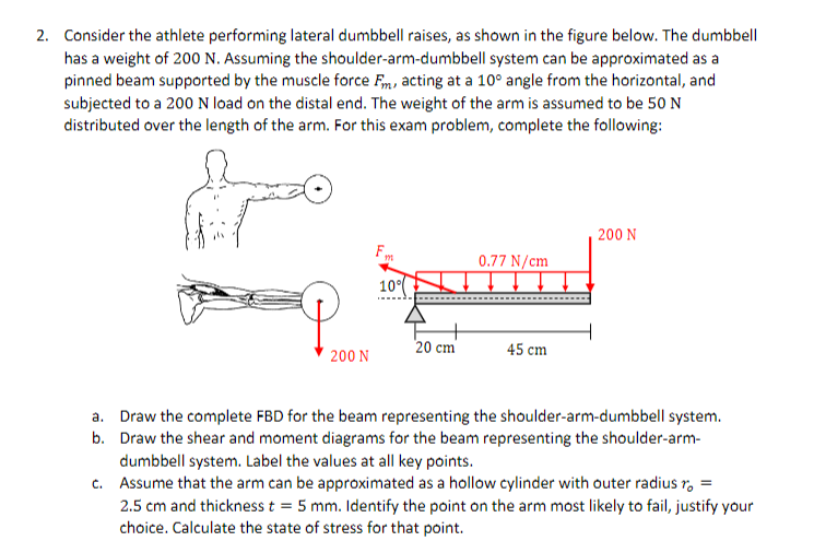Solved Consider the athlete performing lateral dumbbell | Chegg.com Solved Consider the athlete performing lateral dumbbell | Chegg.com