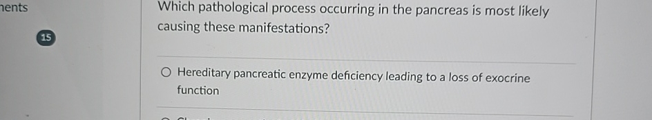 Solved Which pathological process occurring in the pancreas | Chegg.com