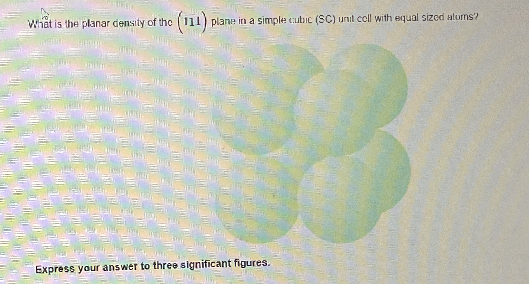 Solved What is the planar density of the (1bar (11)) ﻿plane | Chegg.com