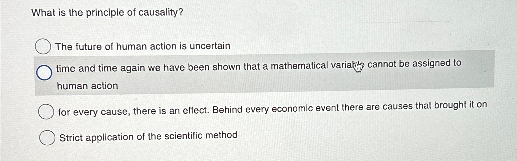 Solved What is the principle of causality?The future of | Chegg.com