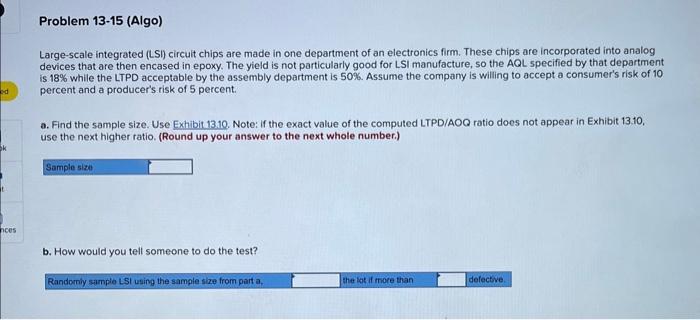 Solved Large-scale integrated (LSI) circuit chips are made | Chegg.com