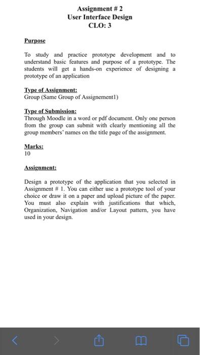 Solved Assignment #2 User Interface Design CL0:3 Purpose To | Chegg.com