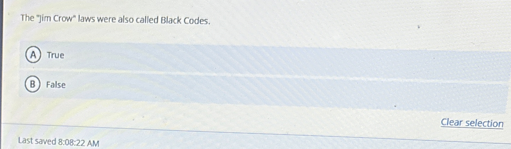 Solved The "Jim Crow" laws were also called Black | Chegg.com