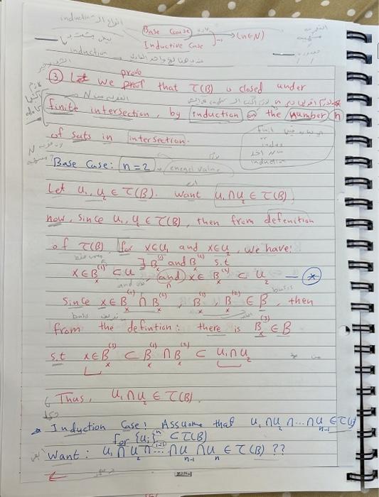 Solved (i) For a topological space (X,T), construct a basis | Chegg.com