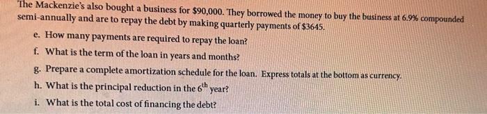 Solved PLEASE HELP with business math amortization PLEASE | Chegg.com