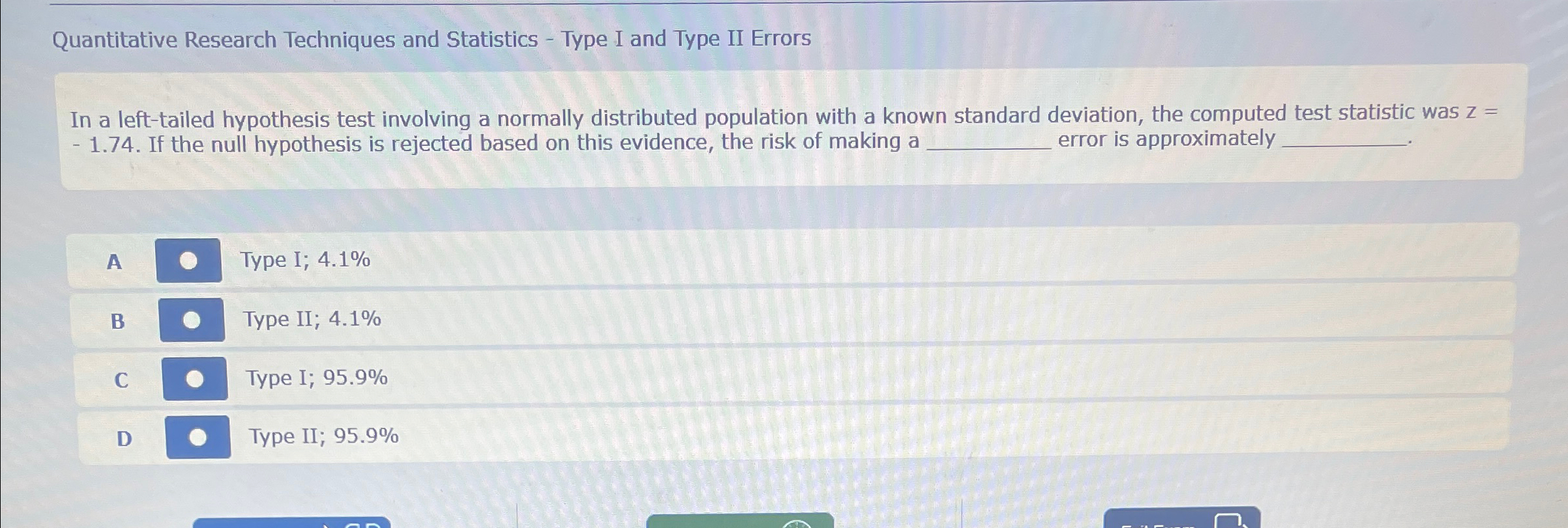 Solved Quantitative Research Techniques and Statistics - | Chegg.com