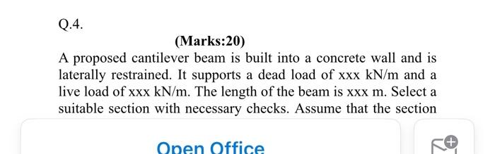 Solved Q.1. (Marks:20) Design a welded seat angle connection | Chegg.com