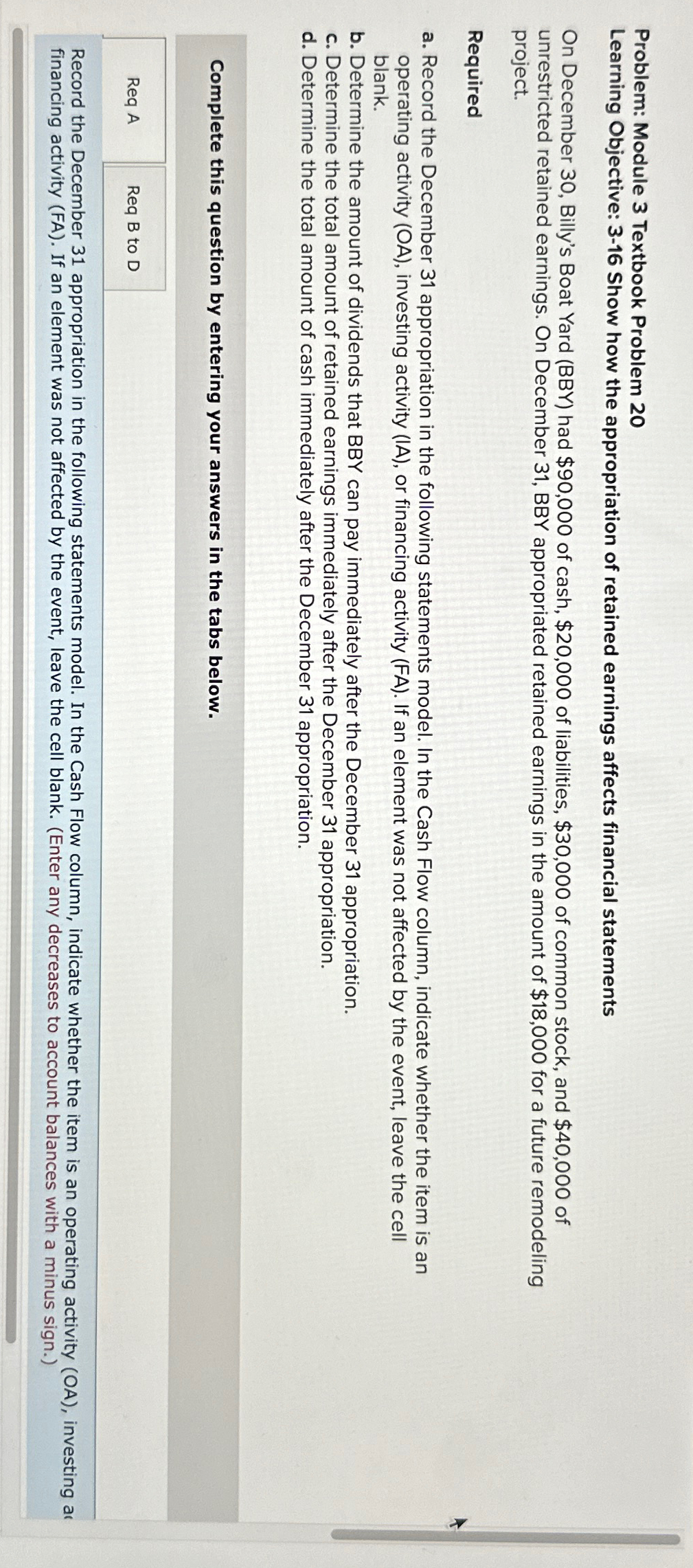 Solved Problem Module 3 ﻿textbook Problem 20learning