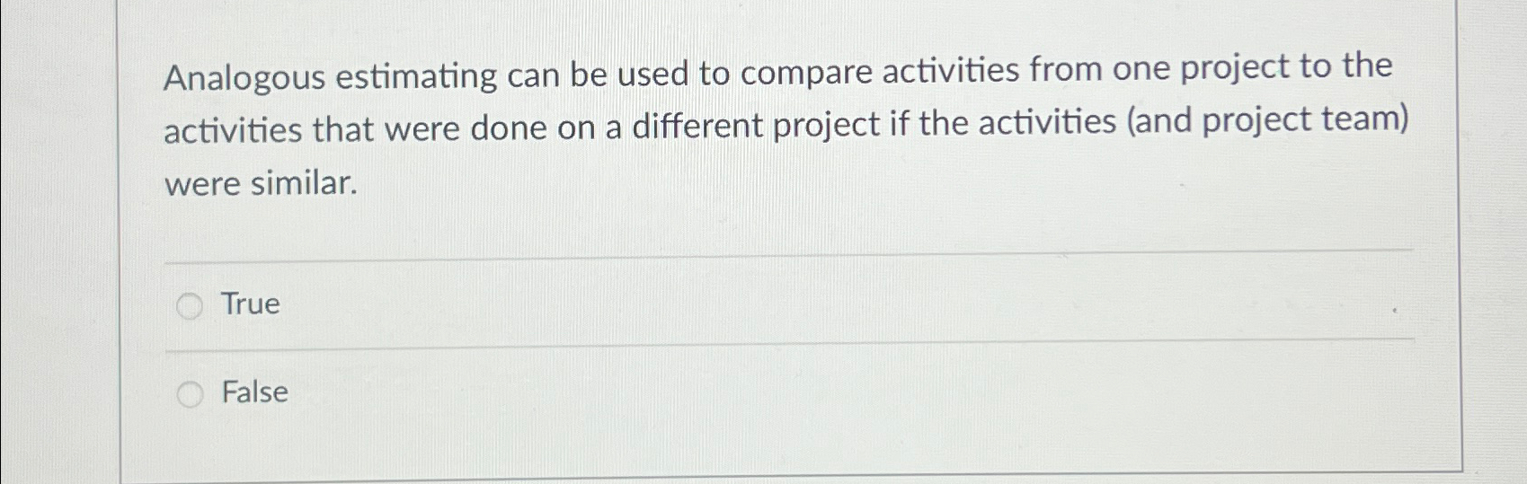 Solved Analogous estimating can be used to compare | Chegg.com
